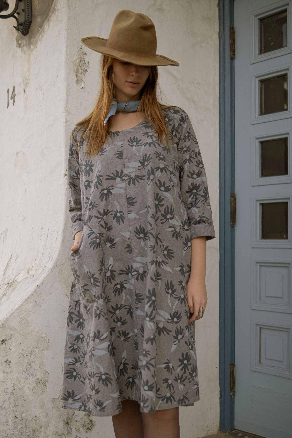 Juliette Dress, Silk Screen Linen – Heart's Desire Clothing