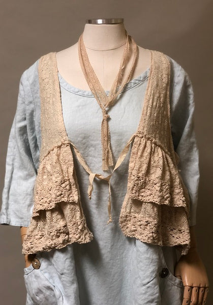 Ruffle Vest India Lace, USA – Heart's Desire Clothing